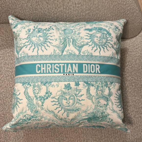 Dior | Bedding | Christian Dior Teal Decorative Pillow | Poshmark